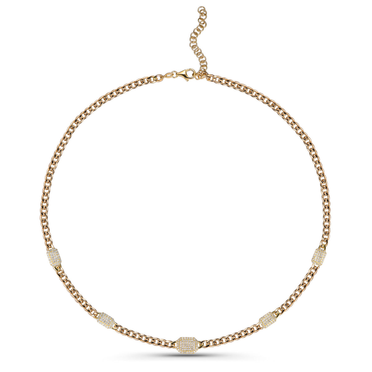 Rectangle Diamond Station Curb Chain – J. Brooks