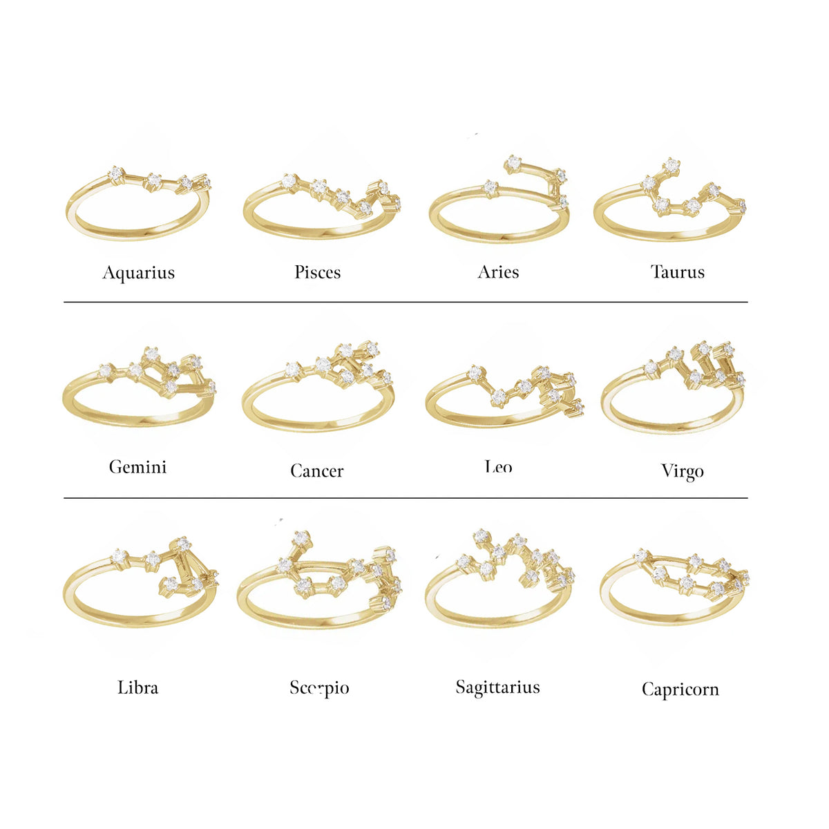 Zodiac Diamond Constellation Ring – J. Brooks